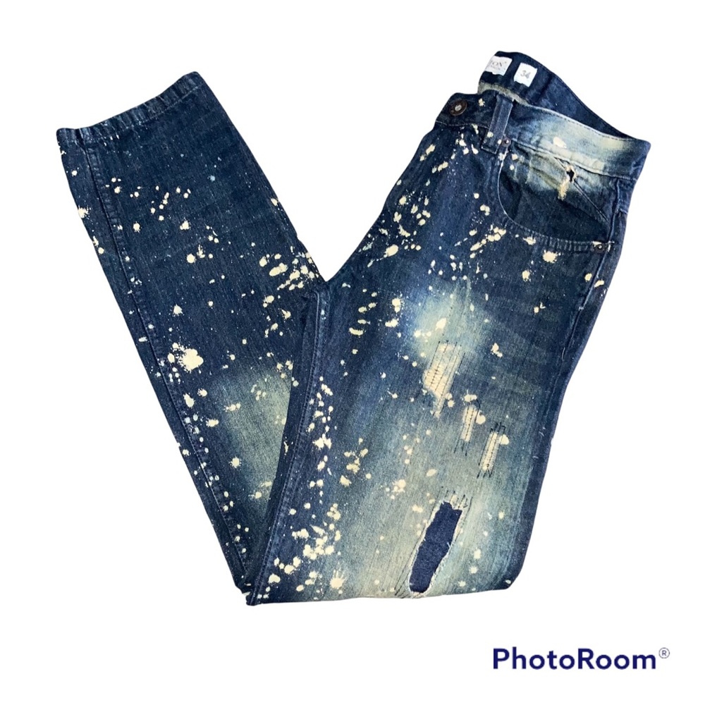 Evolution In Design Denim Designer Paint Splatter Cas… - Gem